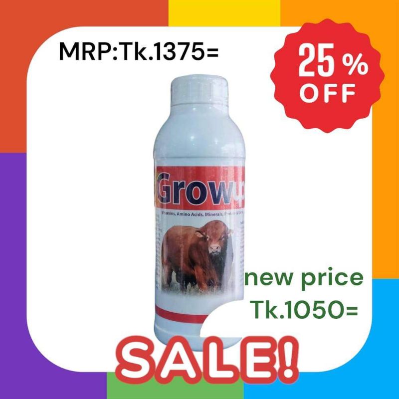 GROW UP 1000ml - The Ultimate Nutritional Solution for Cattle-AgroMukam